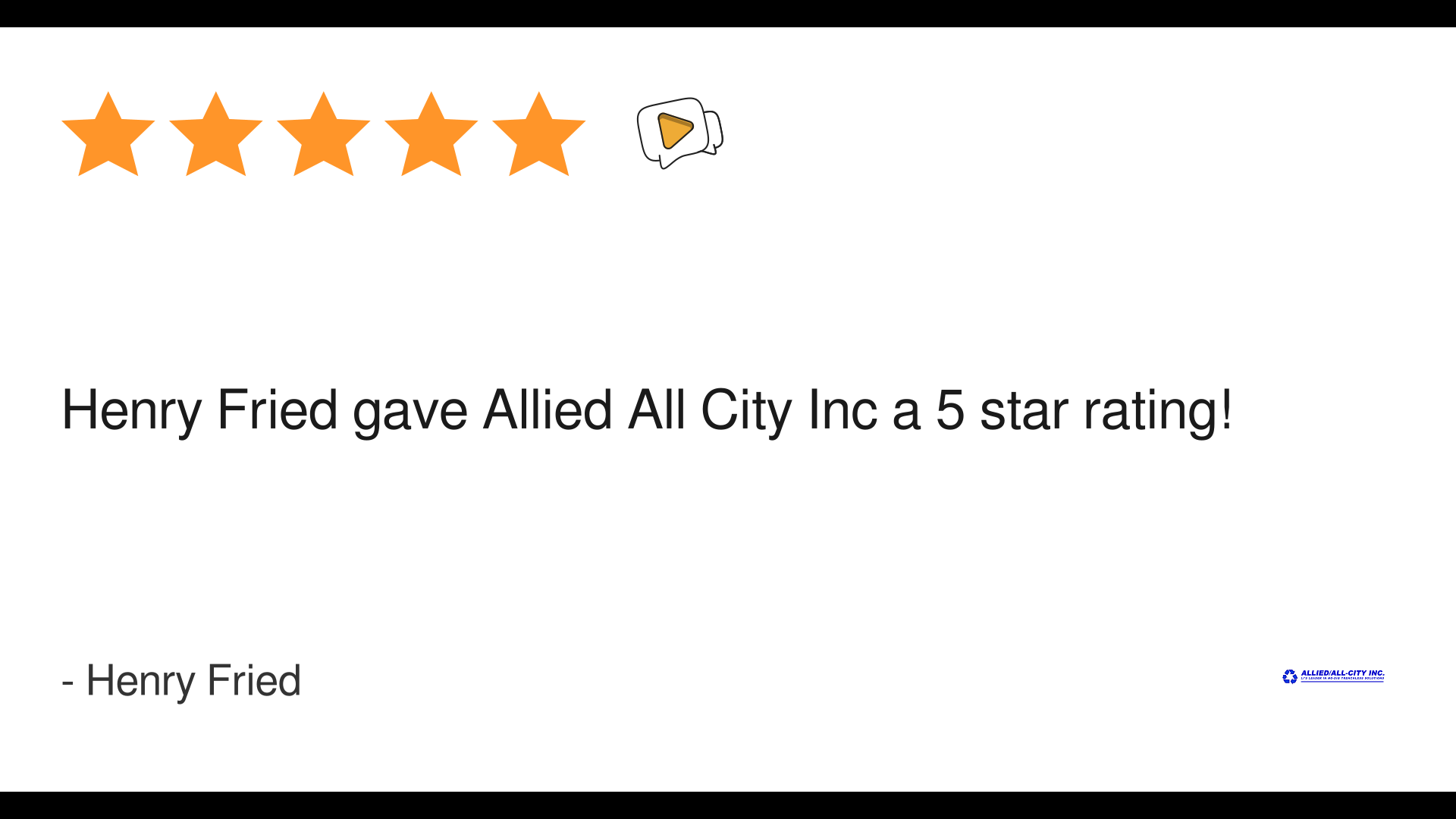 Henry Fried left a 5-star review