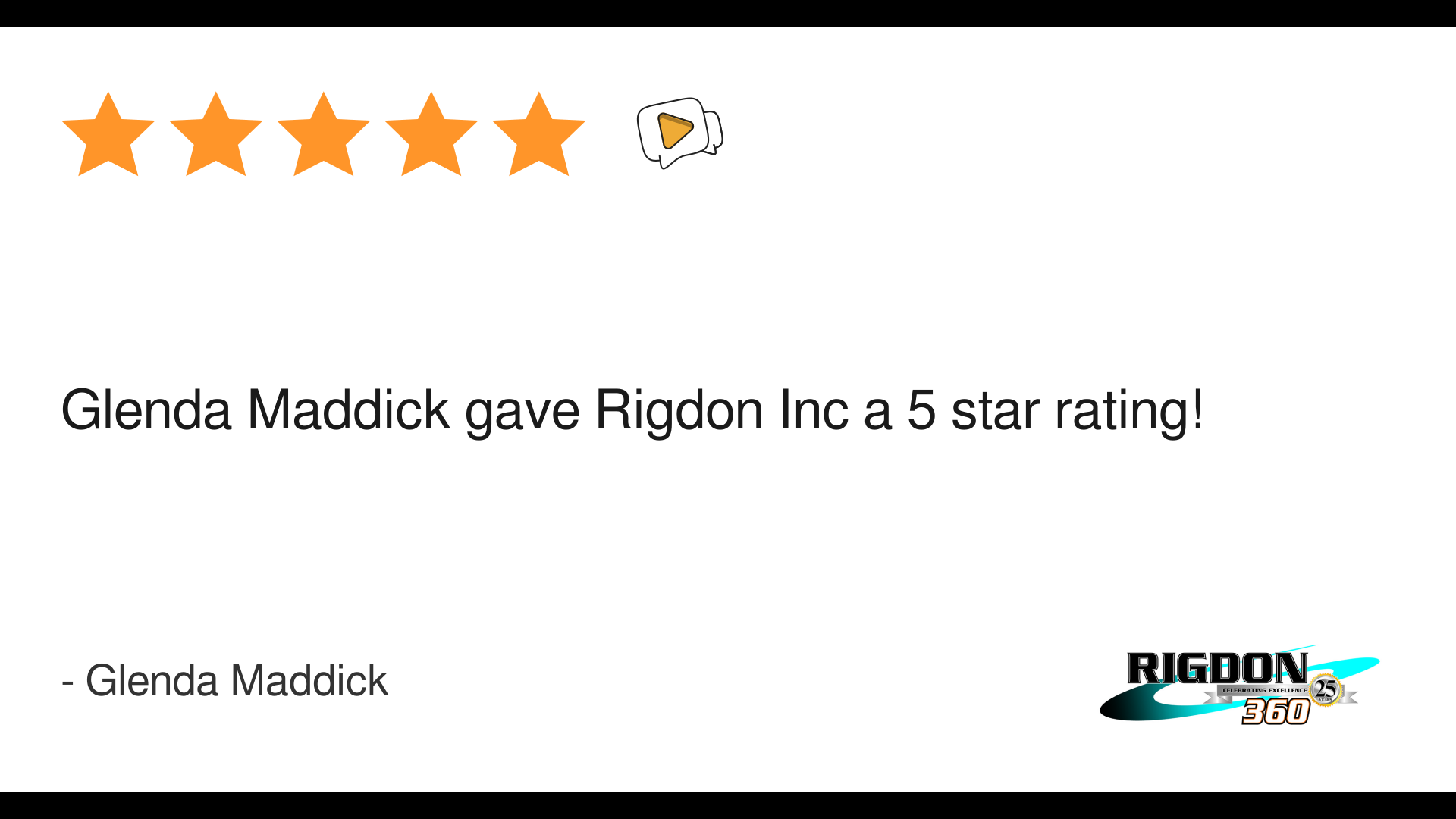 Glenda Maddick left a 5-star review